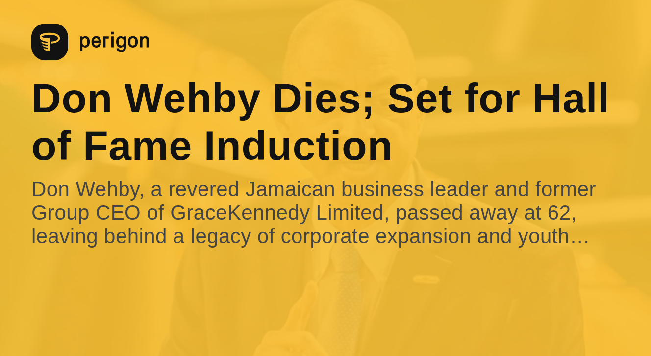 Don Wehby Dies; Set for Hall of Fame Induction | Perigon