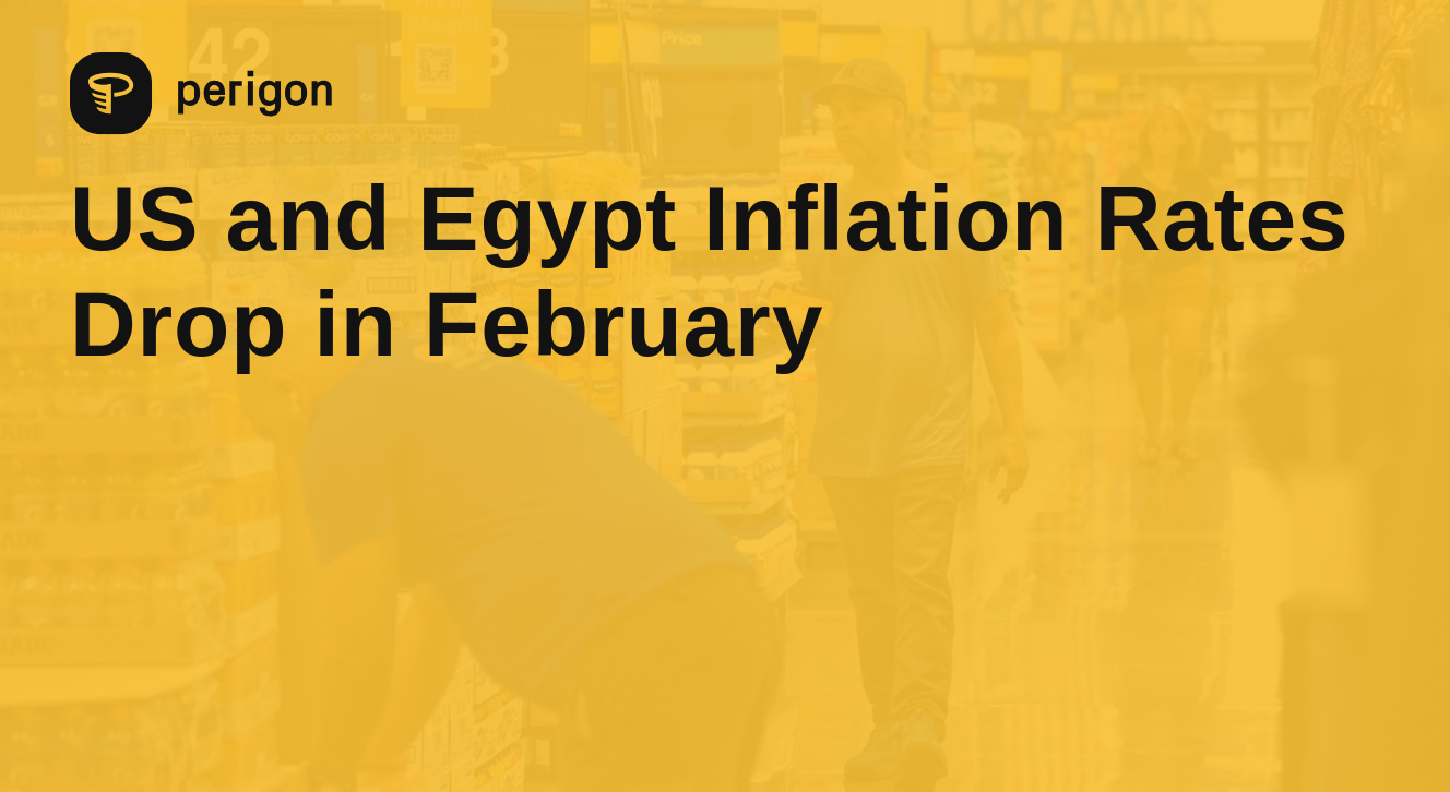 US and Egypt Inflation Rates Drop in February | Perigon