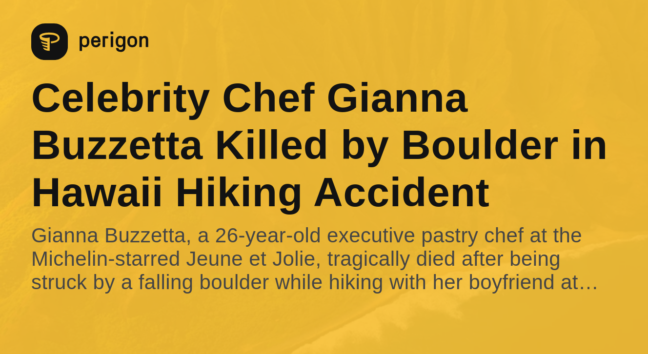 Celebrity Chef Gianna Buzzetta Killed by Boulder in Hawaii Hiking ...
