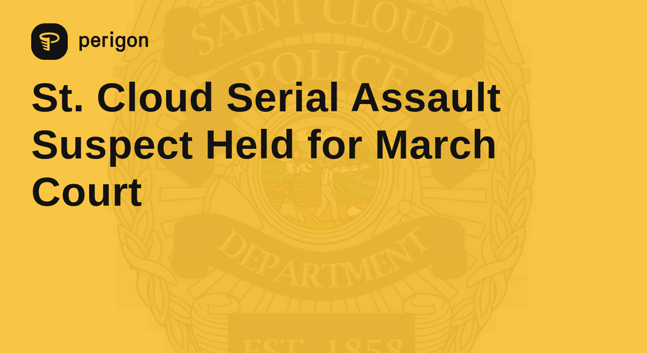 St. Cloud Serial Assault Suspect Held for March Court | Perigon