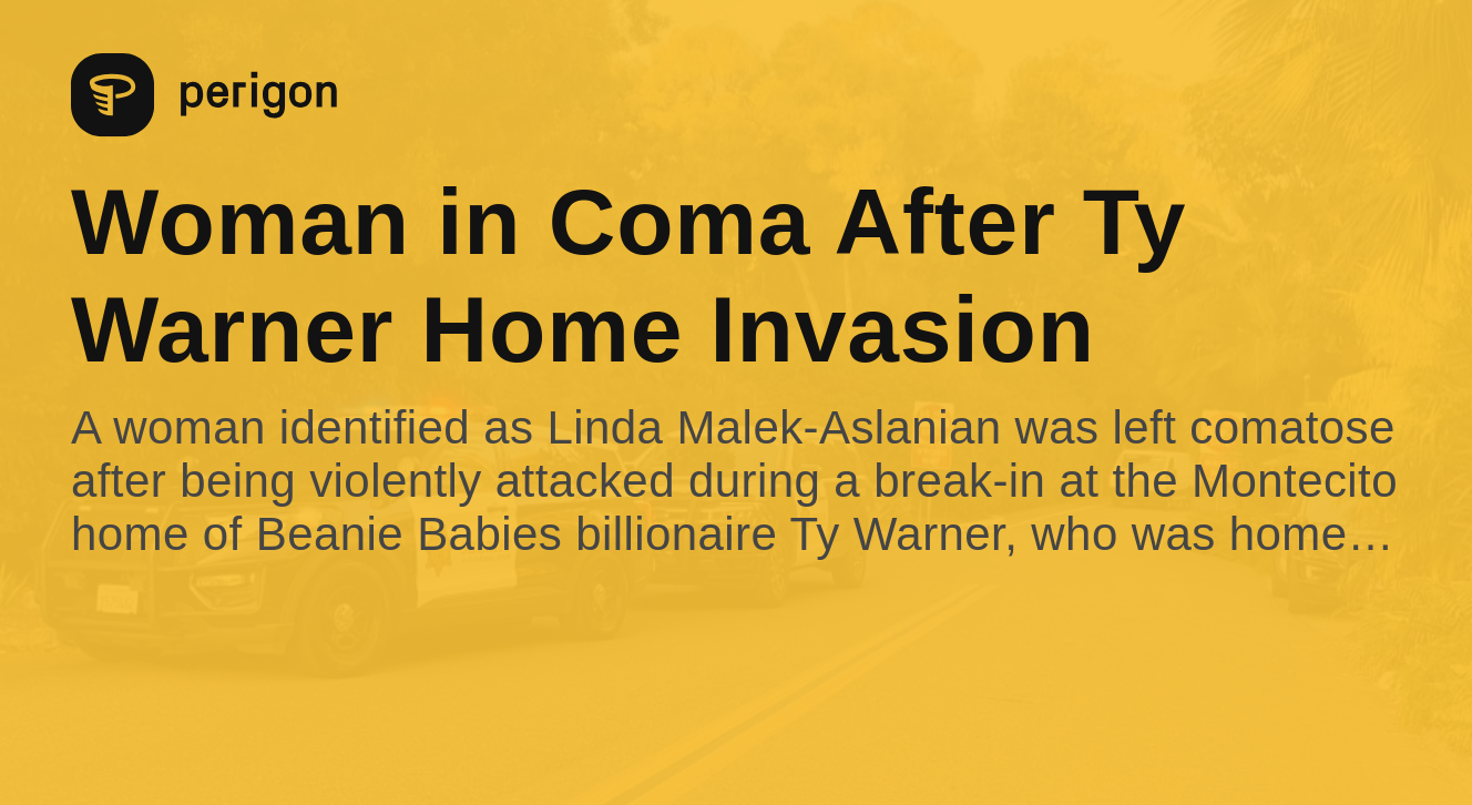 Woman in Coma After Ty Warner Home Invasion | Perigon