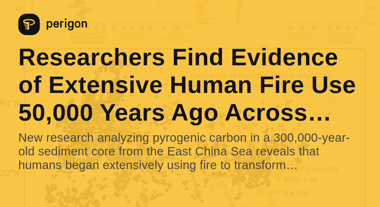 Researchers Find Evidence of Extensive Human Fire Use 50,000 Years Ago ...