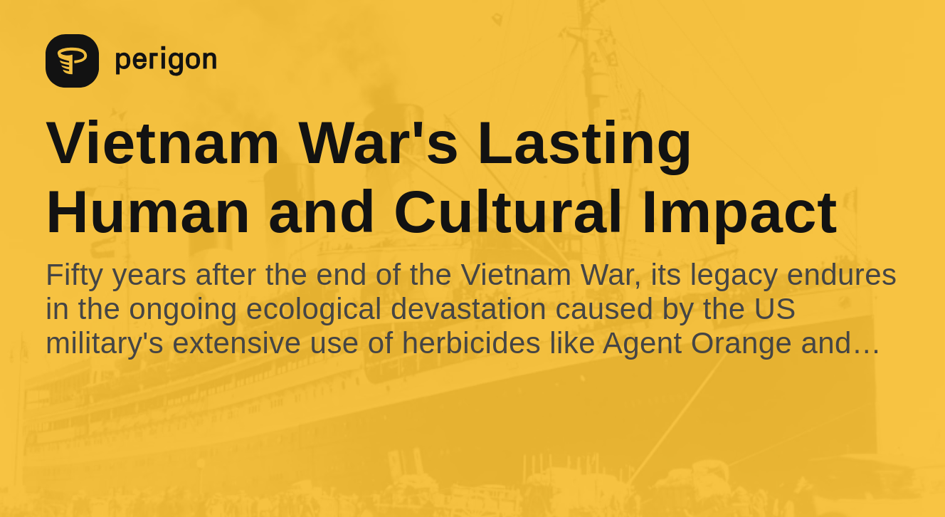 Vietnam War's Lasting Human and Cultural Impact | Perigon
