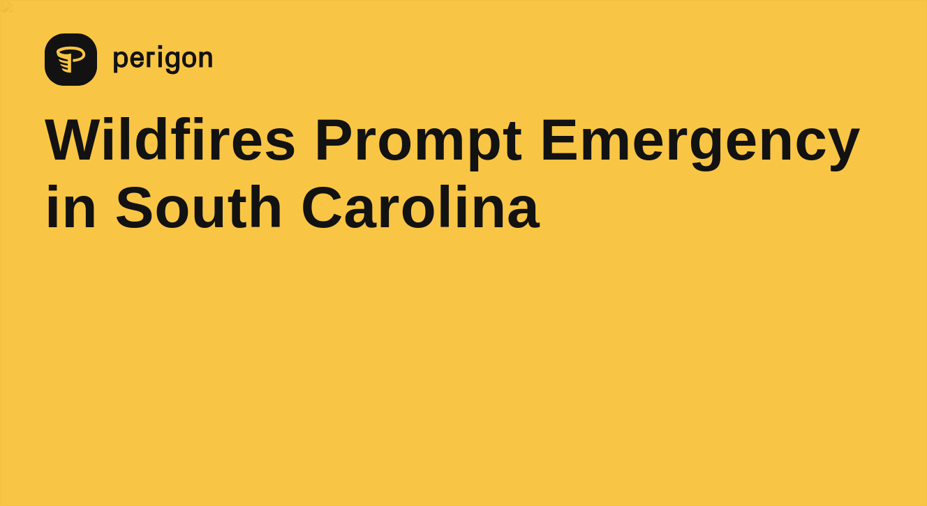 Wildfires Prompt Emergency in South Carolina | Perigon