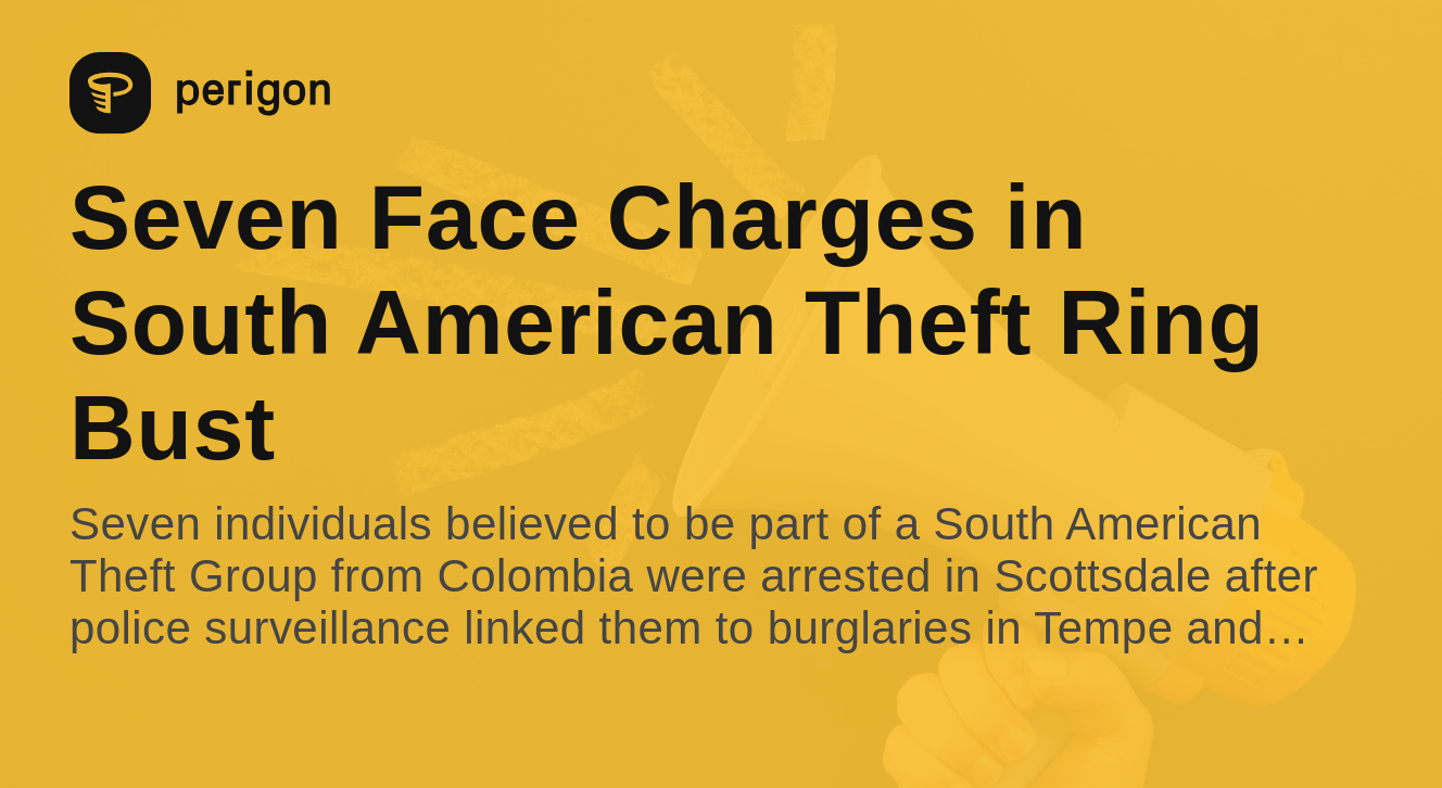 Seven Face Charges in South American Theft Ring Bust | Perigon